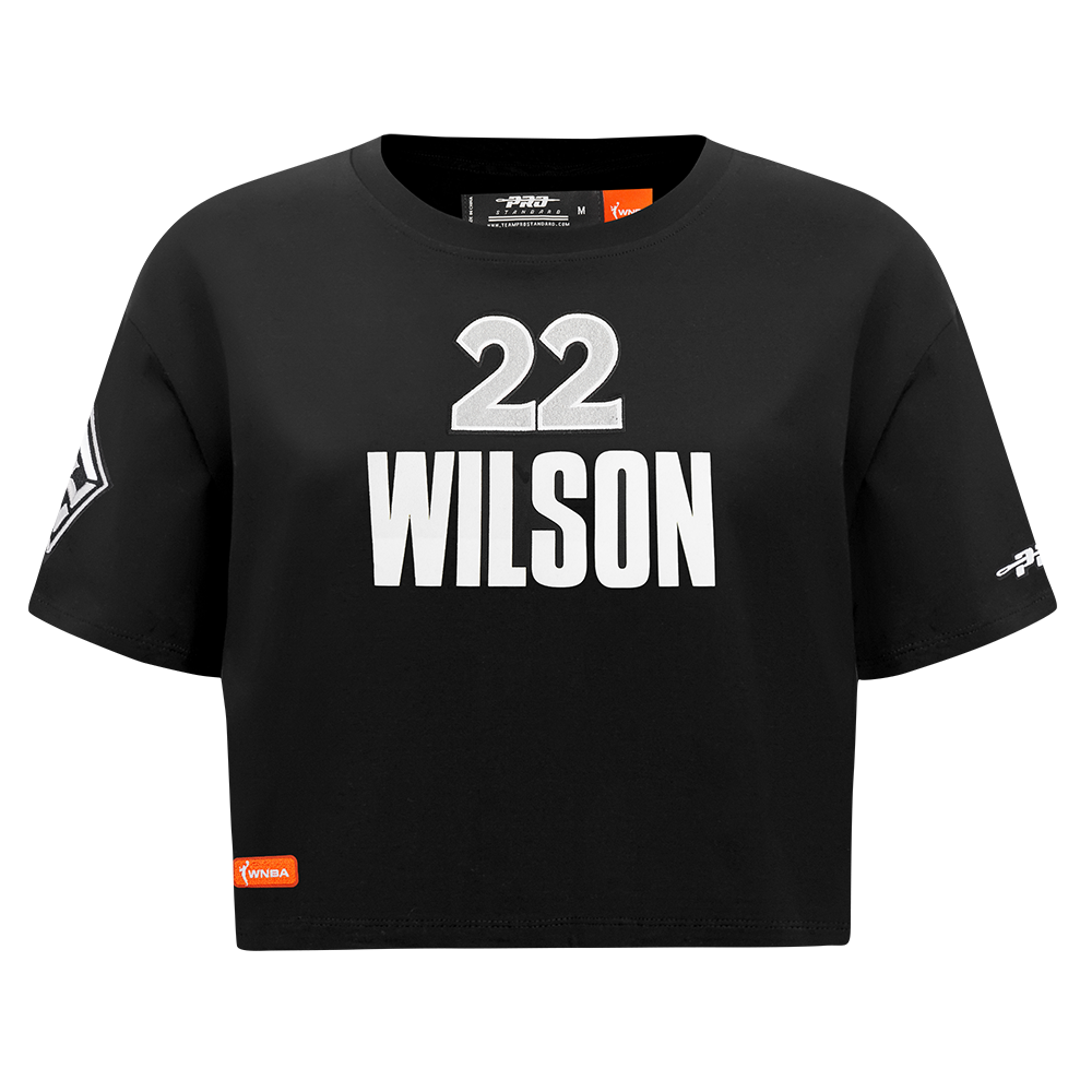 WNBA LAS VEGAS ACES A'JA WILSON #22 CLASSIC PLAYER NAME AND NUMBER (BL ...
