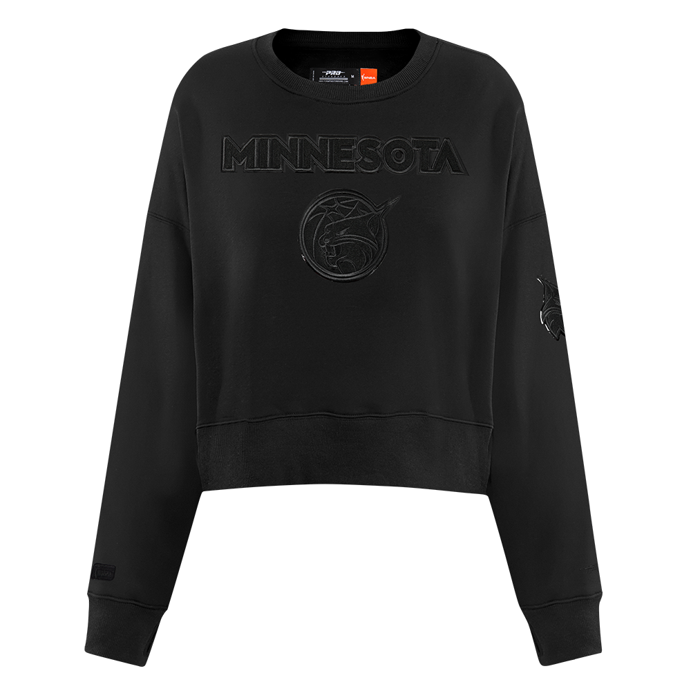 WNBA MINNESOTA LYNX TRIPLE BLACK WOMEN'S FLEECE CREWNECK (BLACK) – Pro ...
