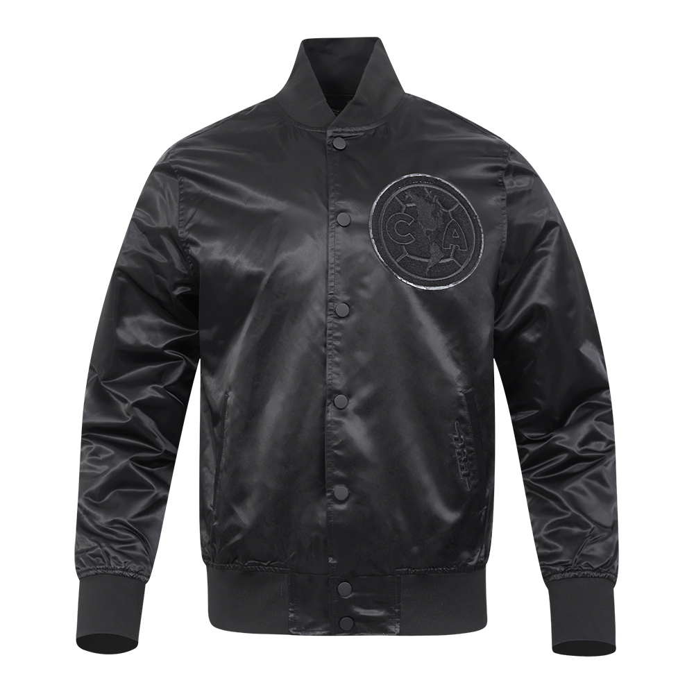 LIGA MX CLUB AMERICA CLASSIC 3BK MEN'S SATIN JACKET (BLACK) – Pro Standard