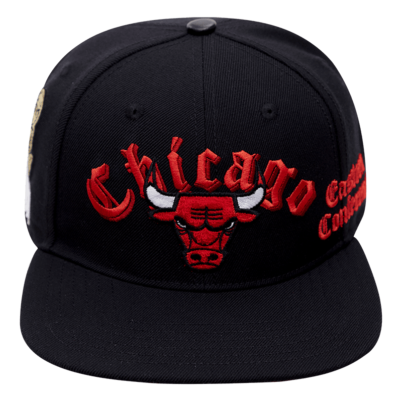 NBA CHICAGO BULLS OLD ENGLISH UNISEX SNAPBACK HAT (BLACK) – Pro Standard