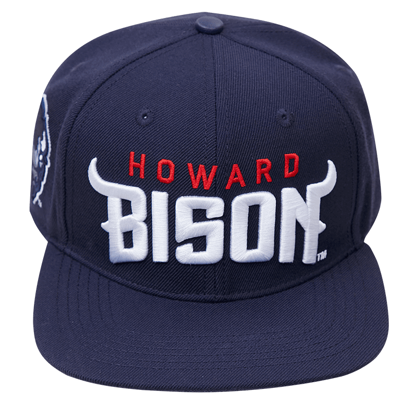 HOWARD UNIVERSITY CLASSIC UNISEX STACKED LOGO WOOL SNAPBACK HAT (MIDNI ...