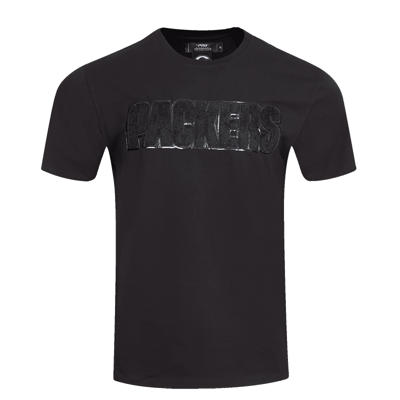 NFL GREEN BAY PACKERS TRIPLE BLACK LOGO PRO TEAM MEN'S TEE (TRIPLE BLA ...