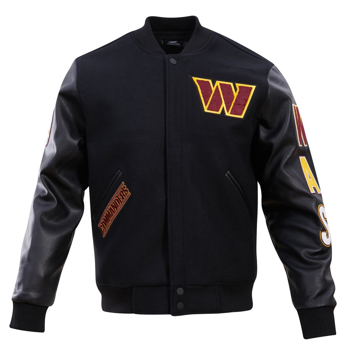 NFL WASHINGTON COMMANDERS CLASSIC WOOL MEN'S VARSITY JACKET (BLACK ...