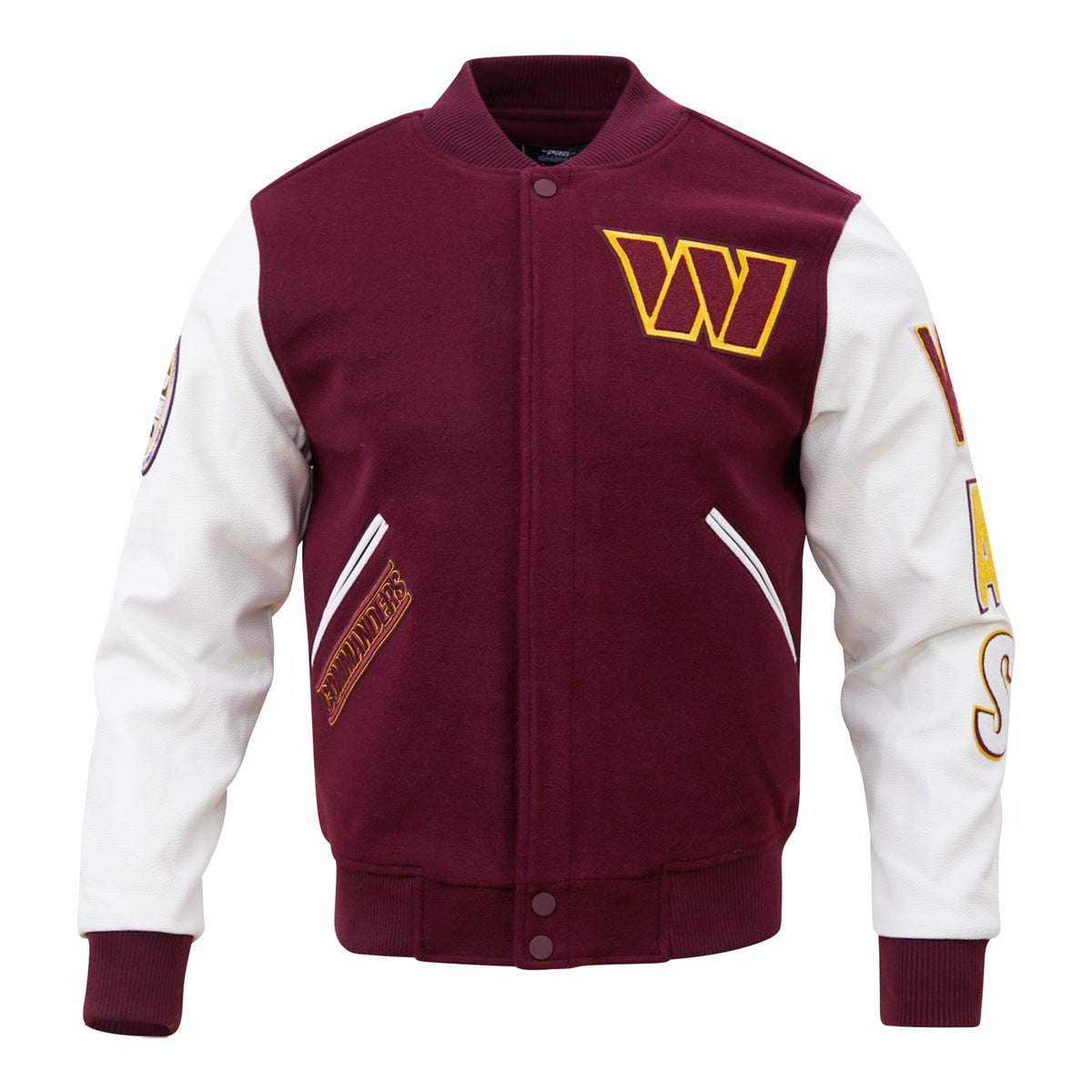 NFL WASHINGTON COMMANDERS CLASSIC WOOL MEN'S VARSITY JACKET (WINE/WHIT ...